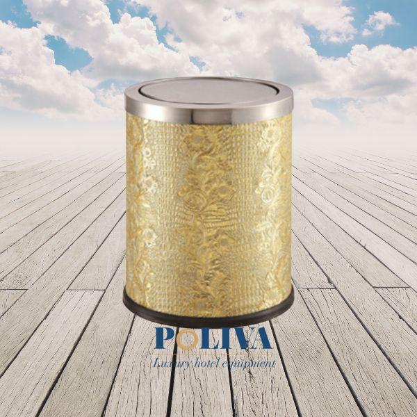 Thùng rác bọc giả da lắp lật - Thùng rác văn phòng cao cấp, giá tốt